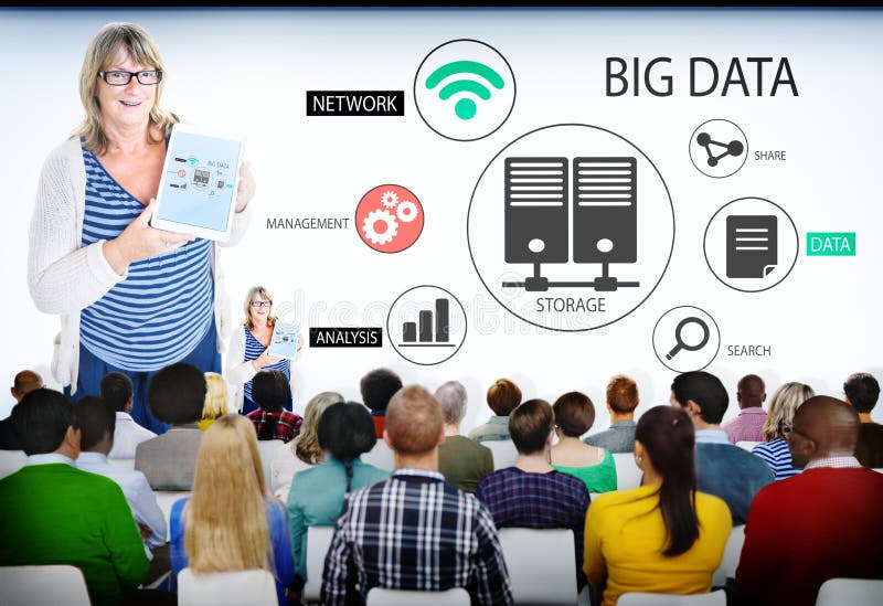 Group of People in Big Data Seminar Stock Image - Image of analysis ...
