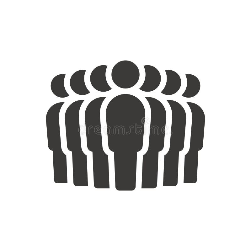 Group of People Black Vector Icon. Team, Teamwork Symbol Stock Vector ...