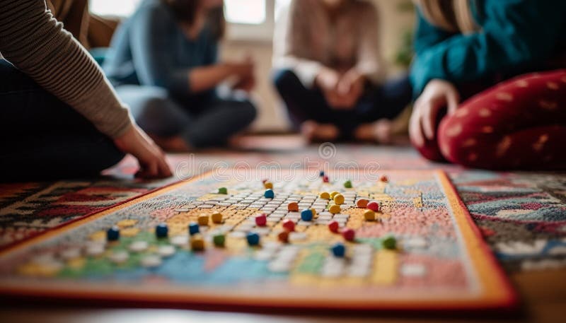 A Group of People Bonding Over Art and Craft Puzzles Generated by AI ...