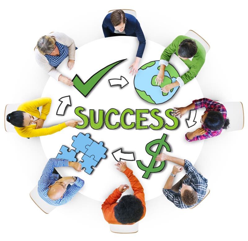 Group of People Brainstorming with Success Stock Image - Image of ...