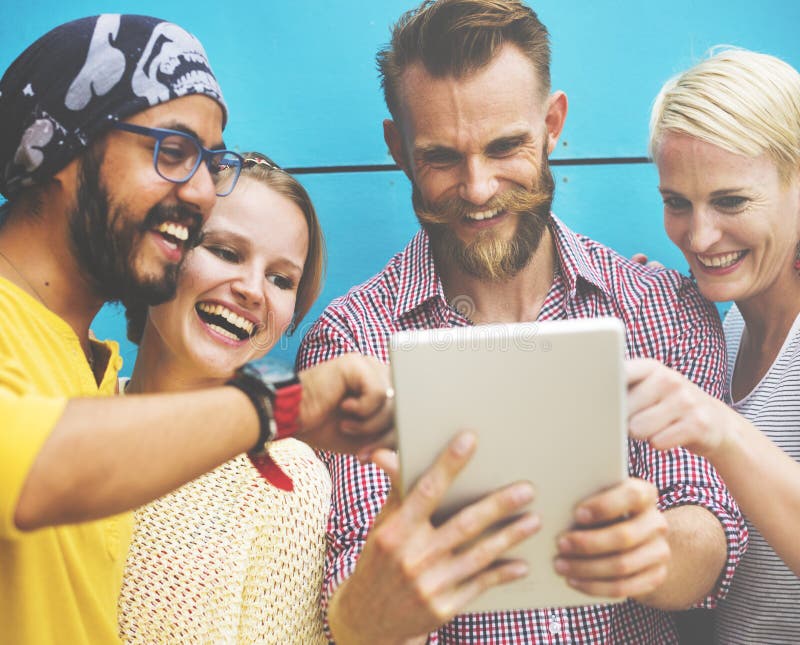 Group of People Browsing Internet Concept Stock Image - Image of ...