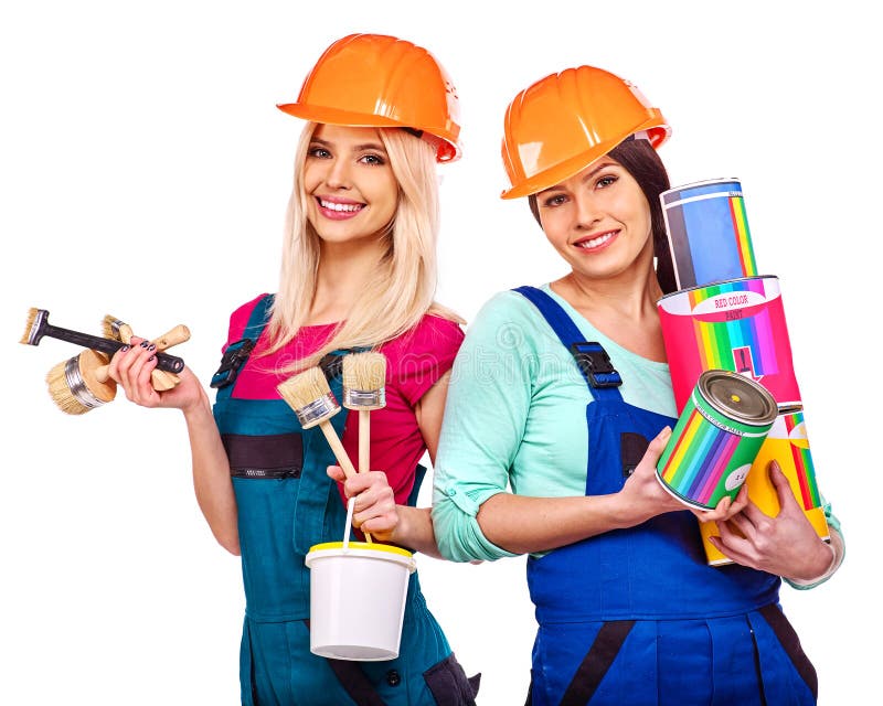 Group People Builder with Construction Tools Stock Photo - Image of ...