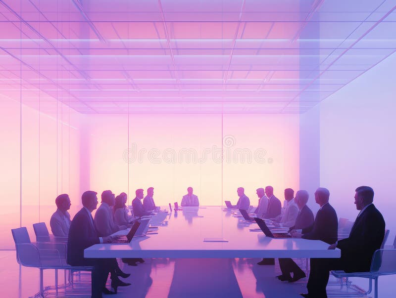 A Group of People in Business Attire Engaged in a Meeting or Discussion ...