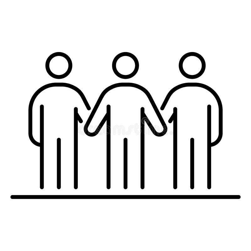 Group of People Business People Icon Simple Line Flat Illustration ...