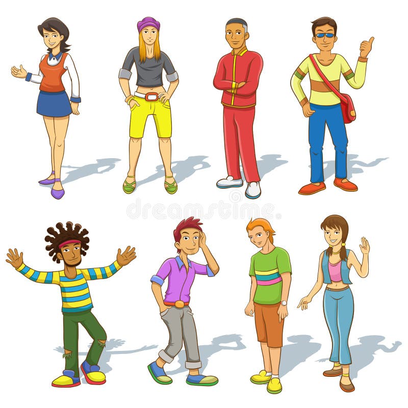 Cartoon young people stock vector. Illustration of people - 26929935