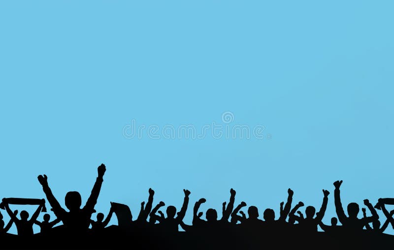 Crowd Celebrating Blue Stock Illustrations – 204 Crowd Celebrating Blue ...