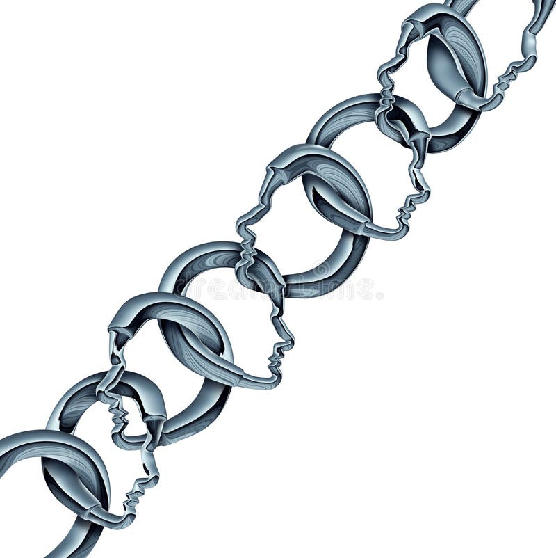 Chain Links Symbol of Strength and Unity Stock Illustration ...