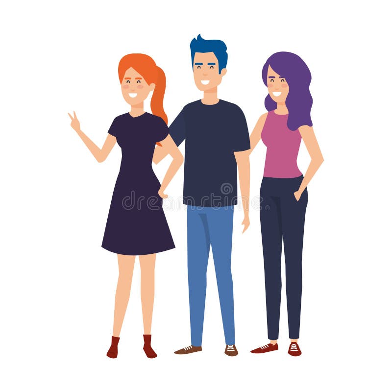 Group of people characters stock vector. Illustration of adult - 143552775