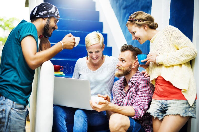 Group People Chatting Interaction Socializing Concept Stock Photo ...