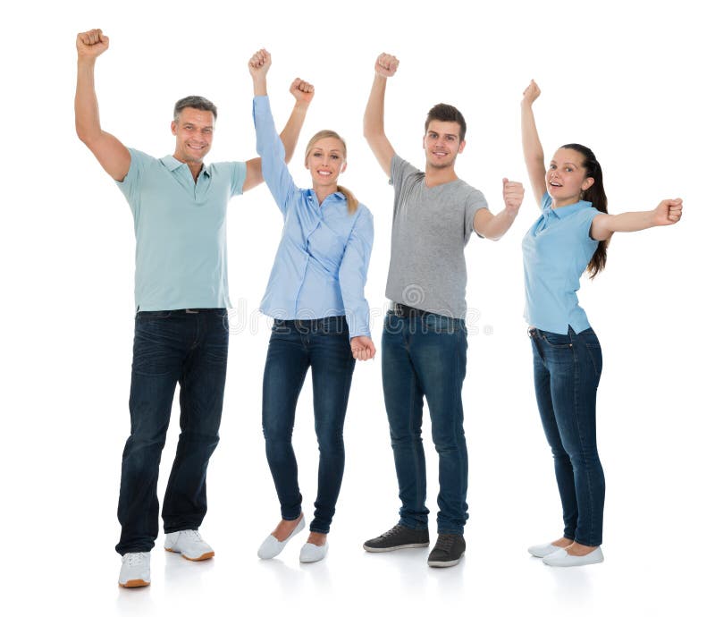 Group of People Cheering stock image. Image of friend - 222731507