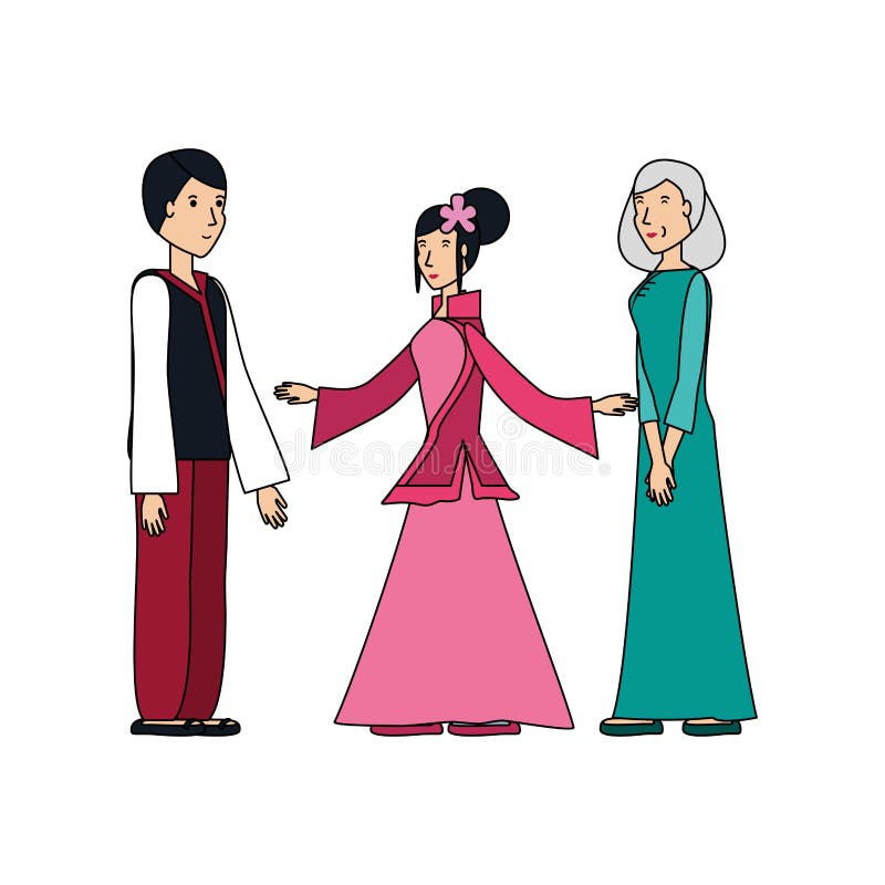 Chinese Avatar with Various Expression Stock Vector - Illustration of ...