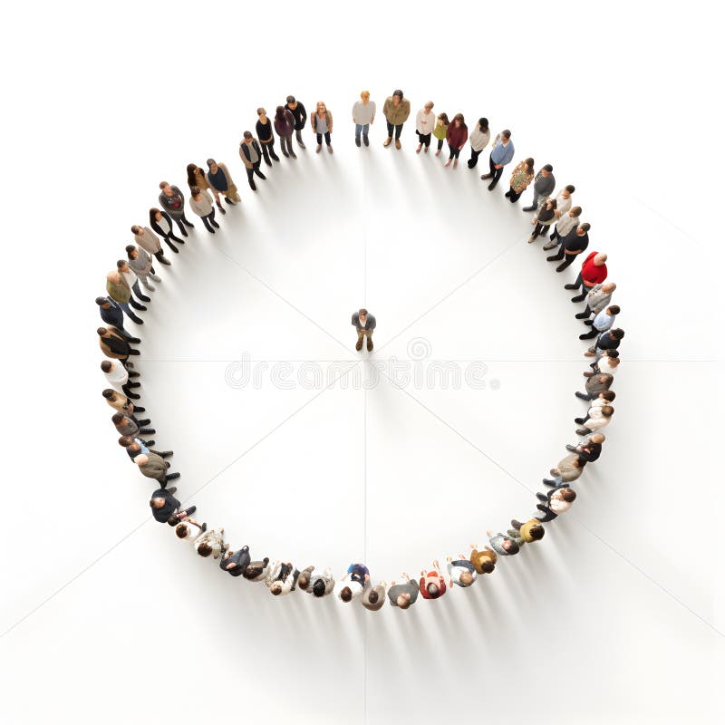 Group of People in a Circle, Team Concept Stock Illustration ...