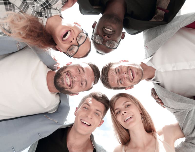 Bottom View.group of Successful Business People. Stock Photo - Image of ...