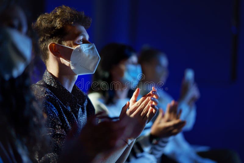 Group of People Clapping while Listening To Presentation at Conference ...