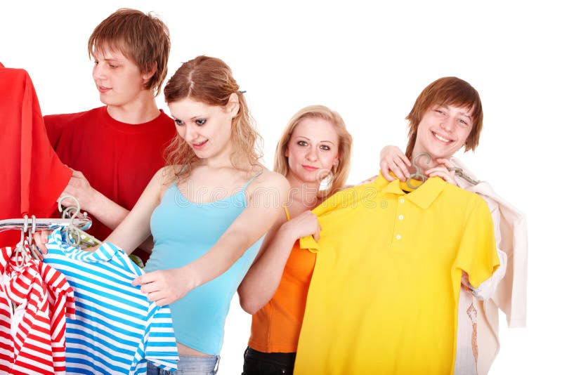 Group People in Clothing Shop Stock Photo - Image of beauty ...