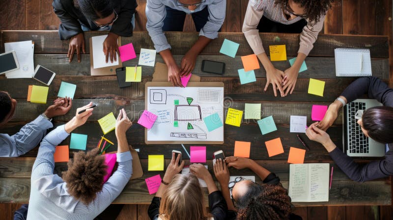 Team Brainstorming Session at Office. AI Generated Stock Photo - Image ...