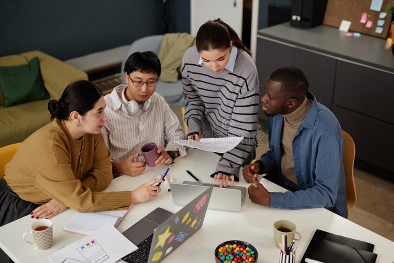 Group of People Collaborating at Meeting Stock Image - Image of ...
