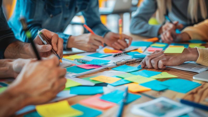 The Brainstorming Session Table.AI Generated Stock Image - Image of ...