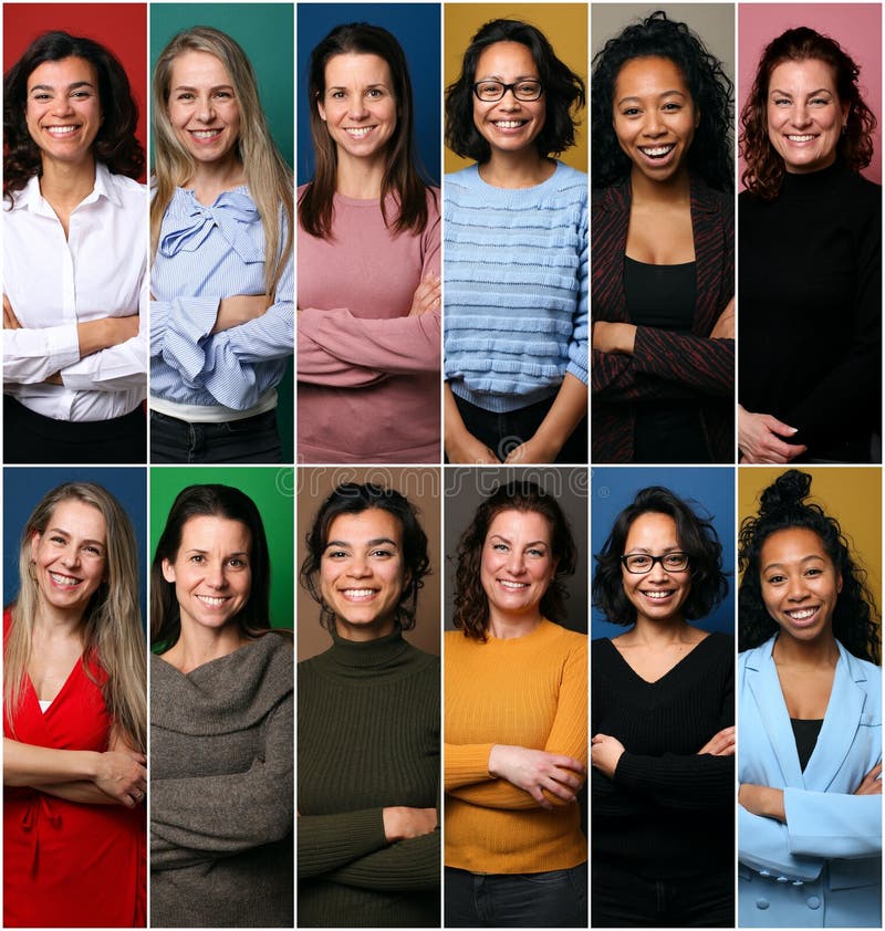 Group of People in a Collage Stock Photo - Image of astonished ...