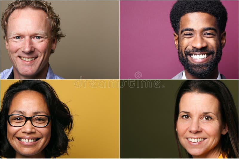Group of People in a Collage Stock Photo - Image of smiling, enjoyment ...