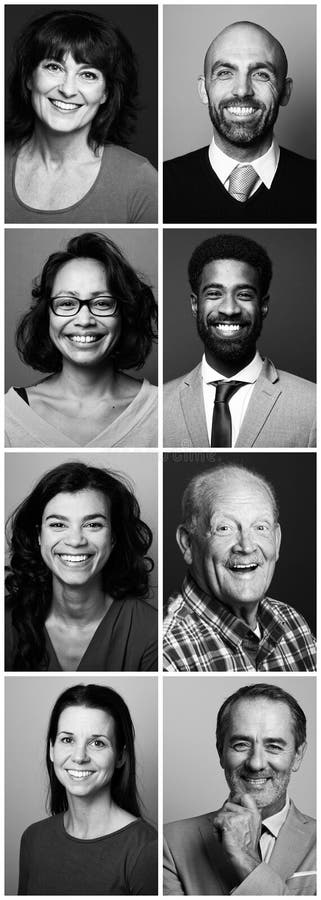 Group of People in a Collage Stock Photo - Image of cheerful, asian ...