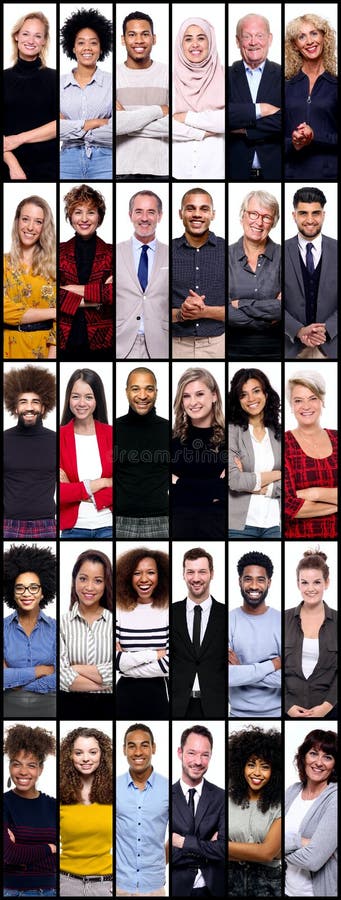 Group of People in a Collage Stock Photo - Image of enjoyment, smiling ...