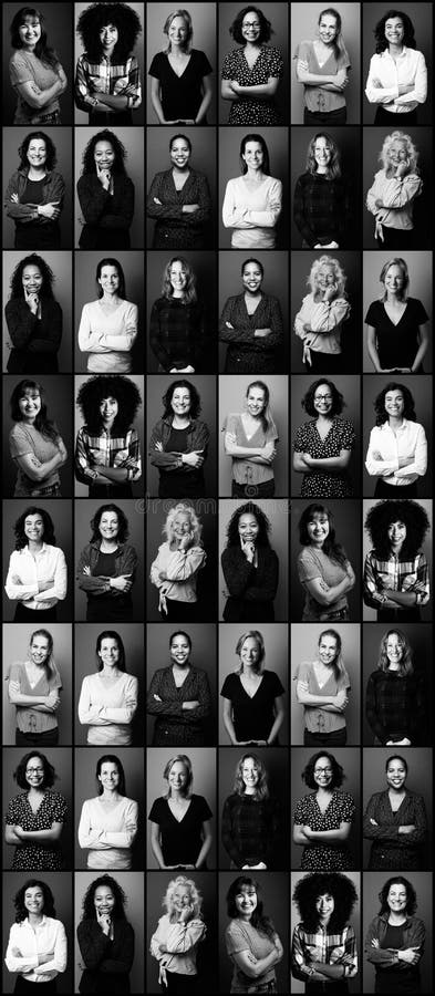 Group of People in a Collage Stock Image - Image of awakening, enjoying ...