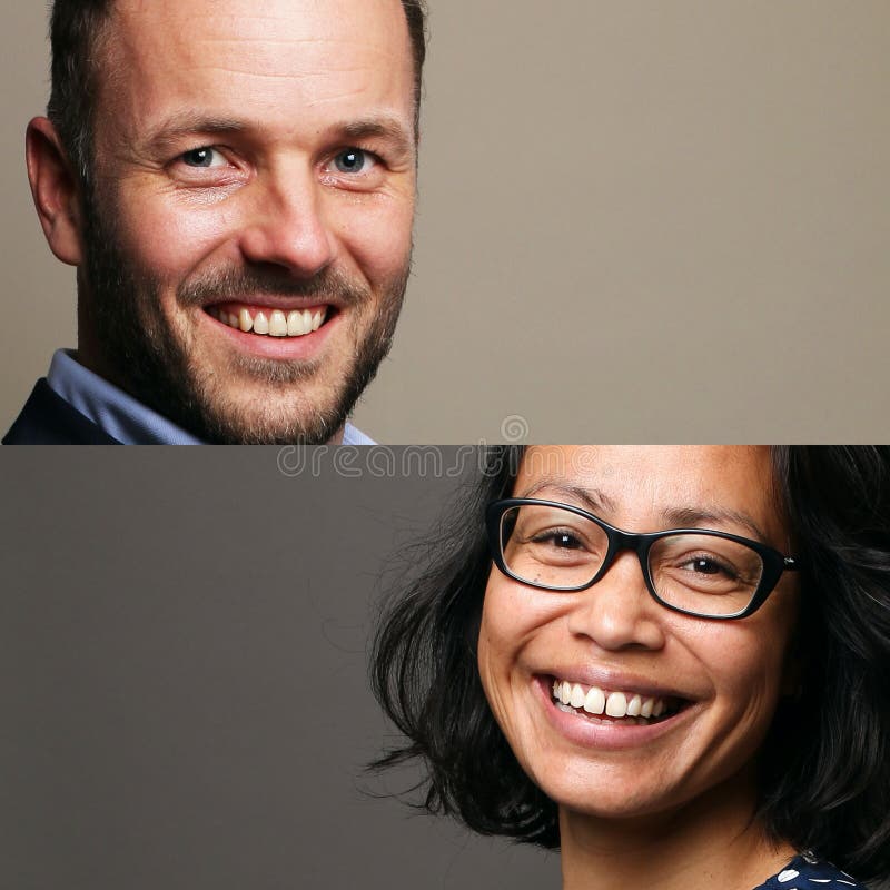 Group of People in a Collage Stock Image - Image of stern, serious ...