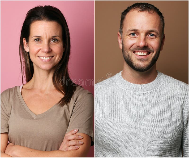 Group of People in a Collage Stock Image - Image of serious, calm ...