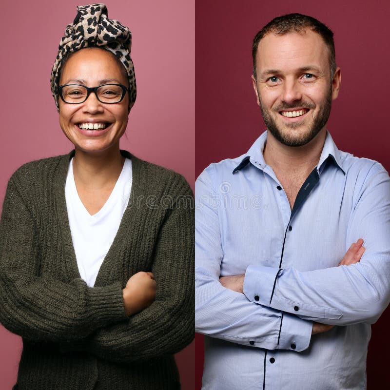 Group of People in a Collage Stock Image - Image of overexcited ...