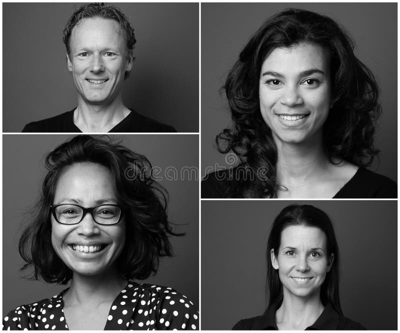 Group of People in a Collage Stock Image - Image of enjoying, caucasian ...
