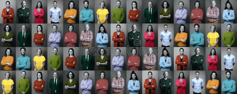 Group of People in a Collage Stock Photo - Image of awakening ...