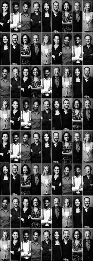 Group of People in a Collage Stock Image - Image of male, cheerful ...