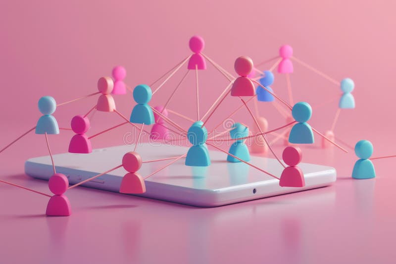 A Group of People are Connected by a Network of Strings Stock Photo ...