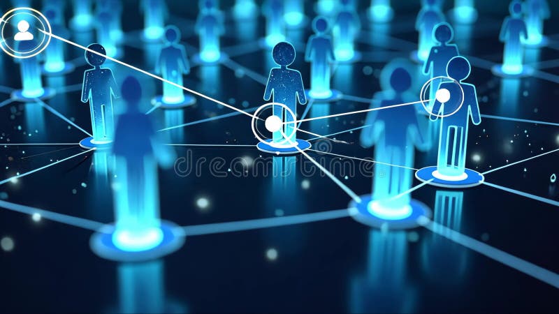 Group of People are Connected To Each Other in a Network Stock Footage ...