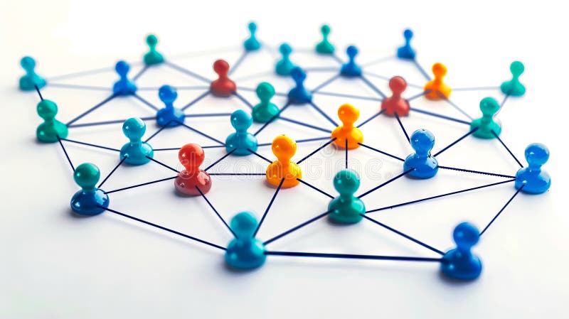 A Group of People Connected Together in a Network Stock Photo - Image ...