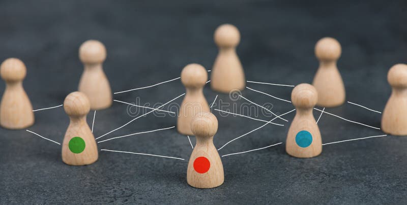 Group of People Connecting through a Web, Stock Photo - Image of person ...