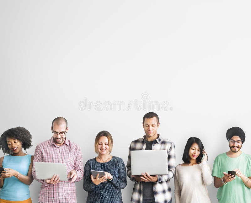 Group of People Connection Digital Device Concept Stock Photo - Image ...