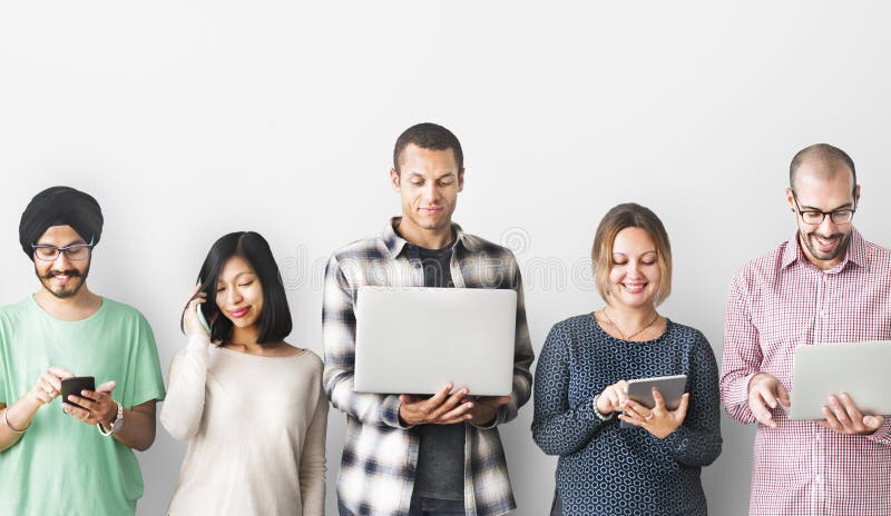 Group of People Connection Digital Device Concept Stock Photo - Image ...