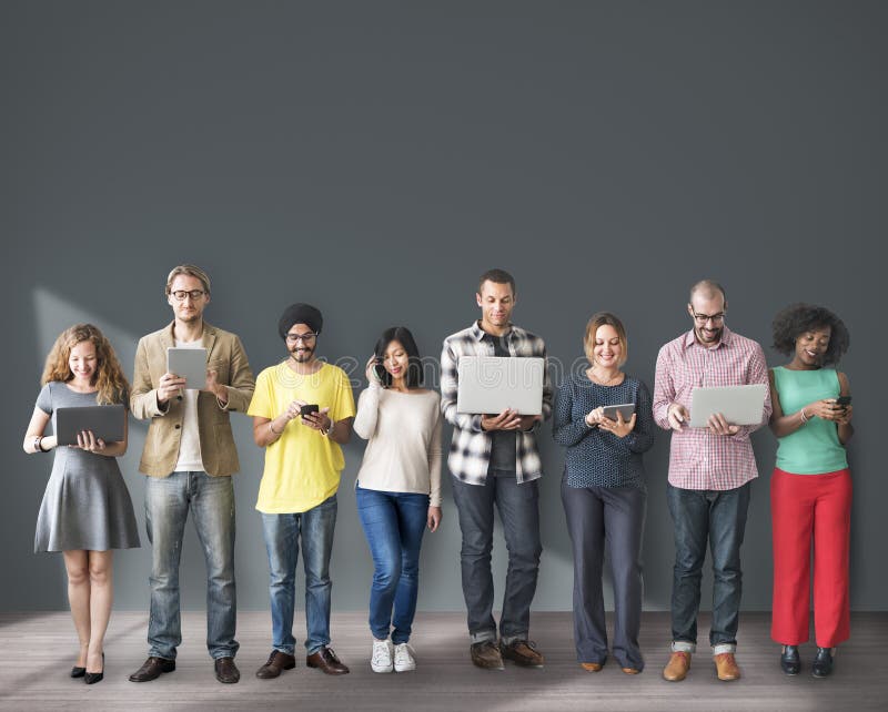 Group of People Connection Digital Device Concept Stock Photo - Image ...
