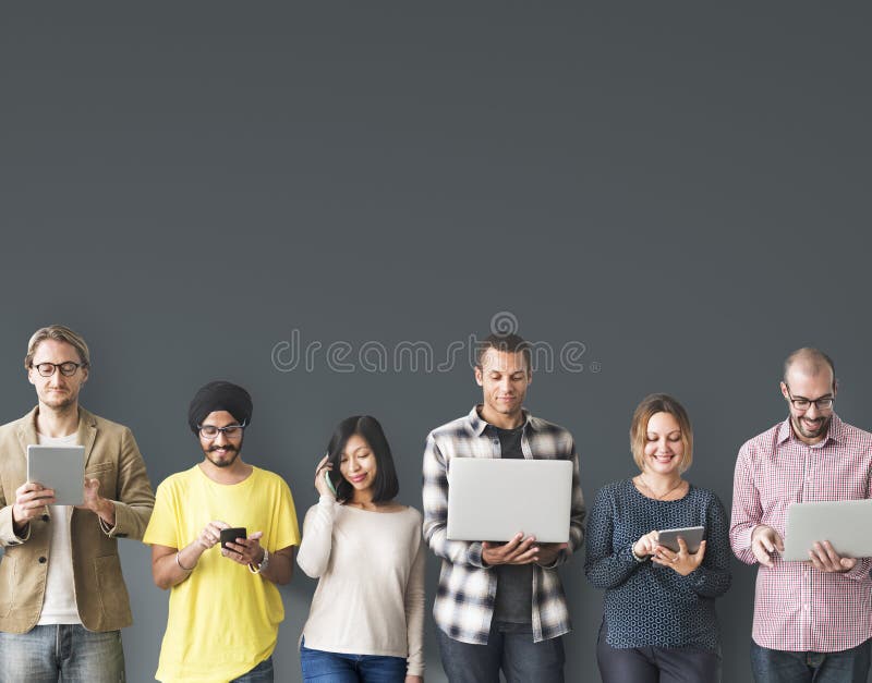 Group of People Connection Digital Device Concept Stock Photo - Image ...