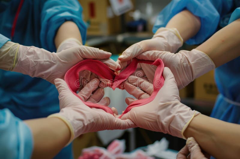 Group of People Creating a Heart Symbol with Their Hands, Suitable for ...