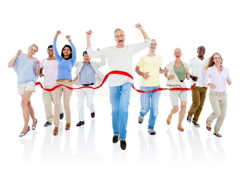 Large Group of Diverse People Celebrating Together Stock Photo - Image ...