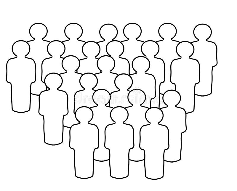Group of People, Crowd, Diversity Illustration Flat Style Stock ...