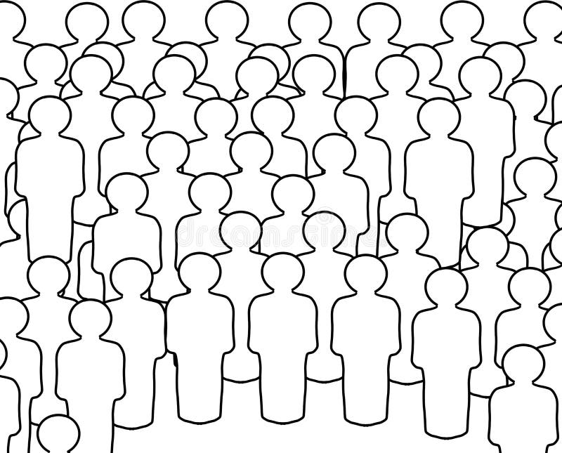 Group of People, Crowd, Diversity Illustration Flat Style Stock ...