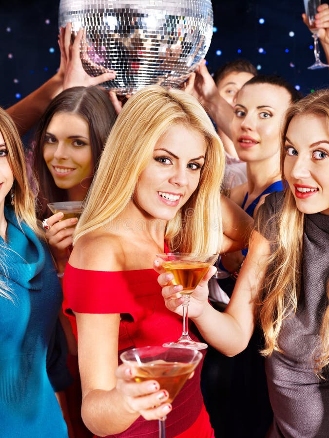 Group People Dancing at Party. Stock Photo - Image of female, dancer ...