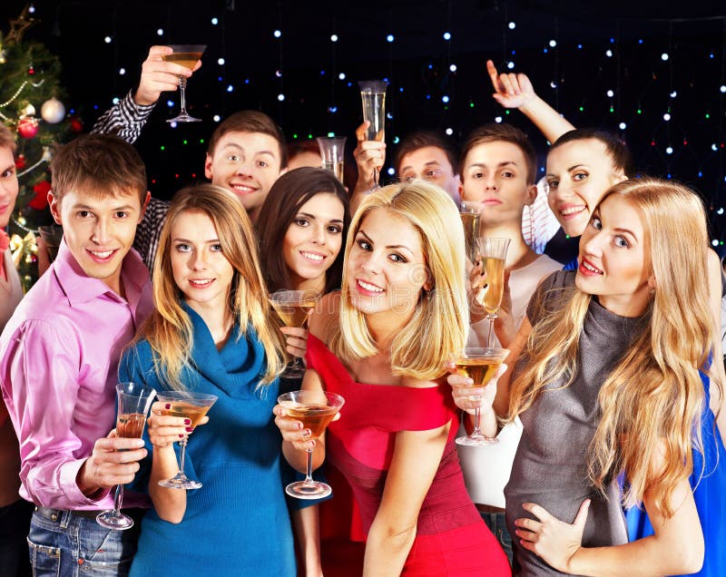 Group People Dancing at Party. Stock Photo - Image of club, drink: 27849970