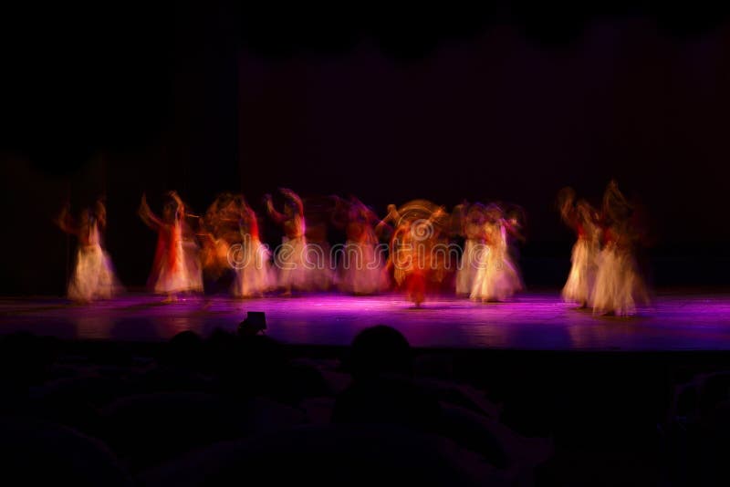 Dancing Performance on Stage Stock Image - Image of igniting, girls ...