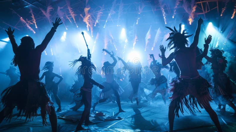 Group of People Dancing on Stage Stock Photo - Image of crowd, ensemble ...