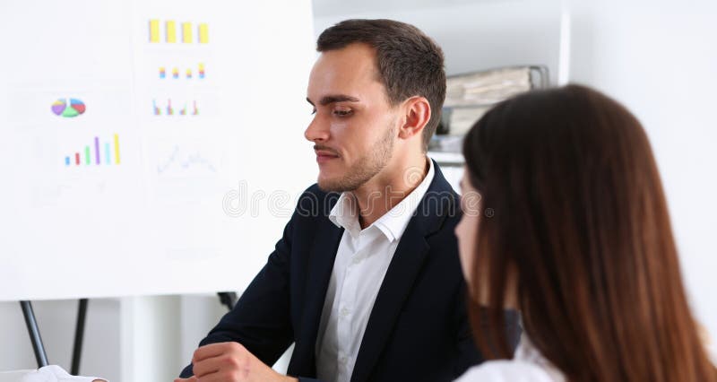 Group of People Deliberate on White Board Stock Image - Image of ...